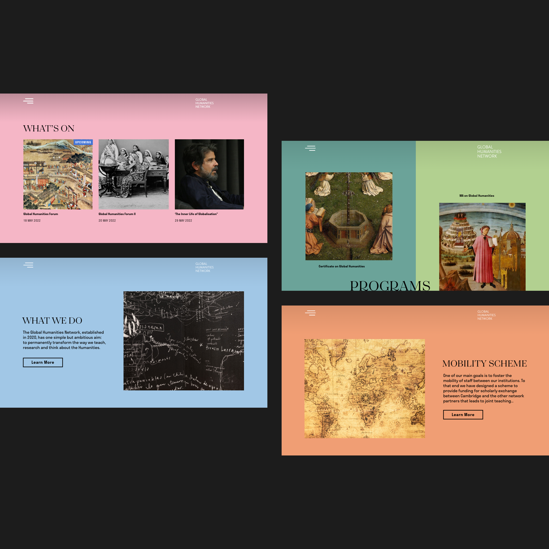 Global Humanities Network – Portable Diseño
