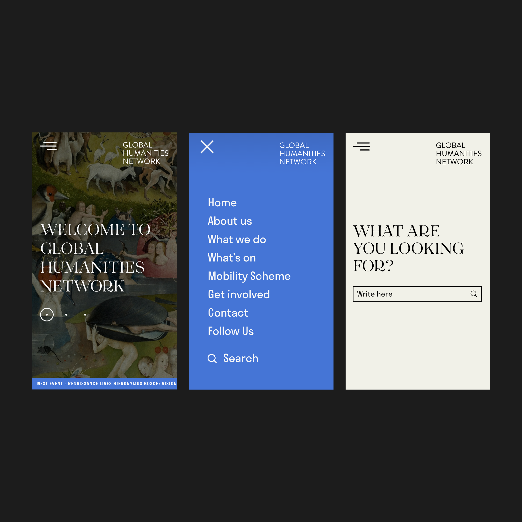 Global Humanities Network – Portable Diseño